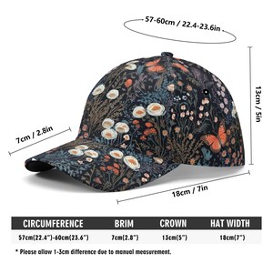 Cottagecore Floral Womens Hat Cute Monarch Butterfly Baseball Caps for ...
