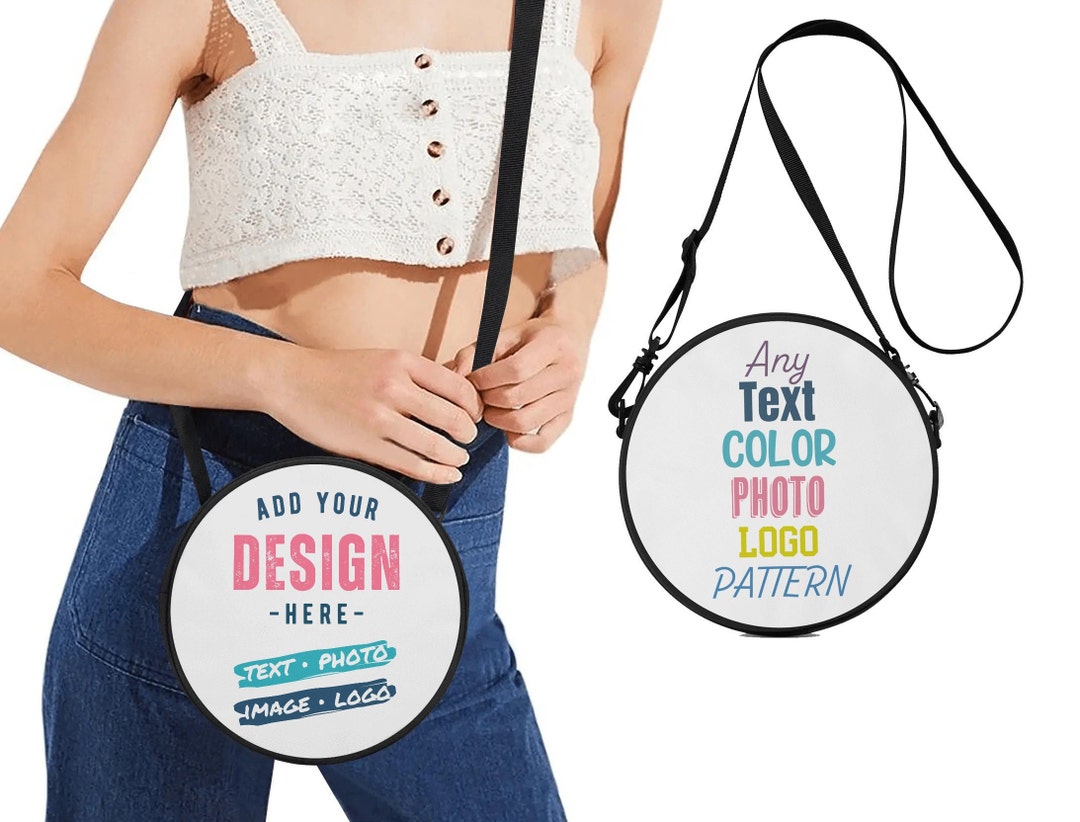 Round Satchel Bag Cute Custom Purse Design Your Own Funky Retro ...