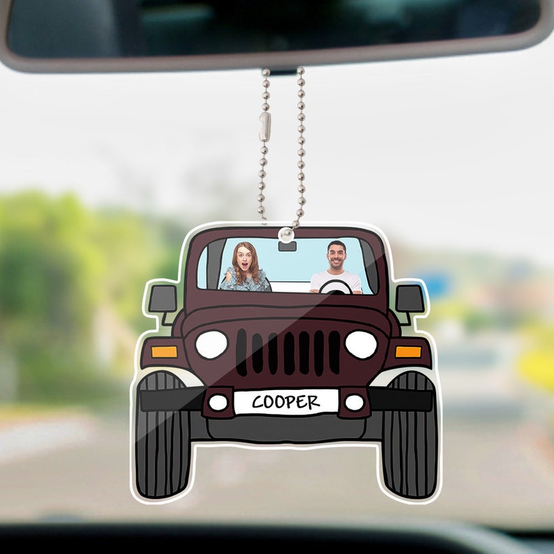 Personalized Car Ornament off Road Car Rear View Mirror Custom Hanging ...