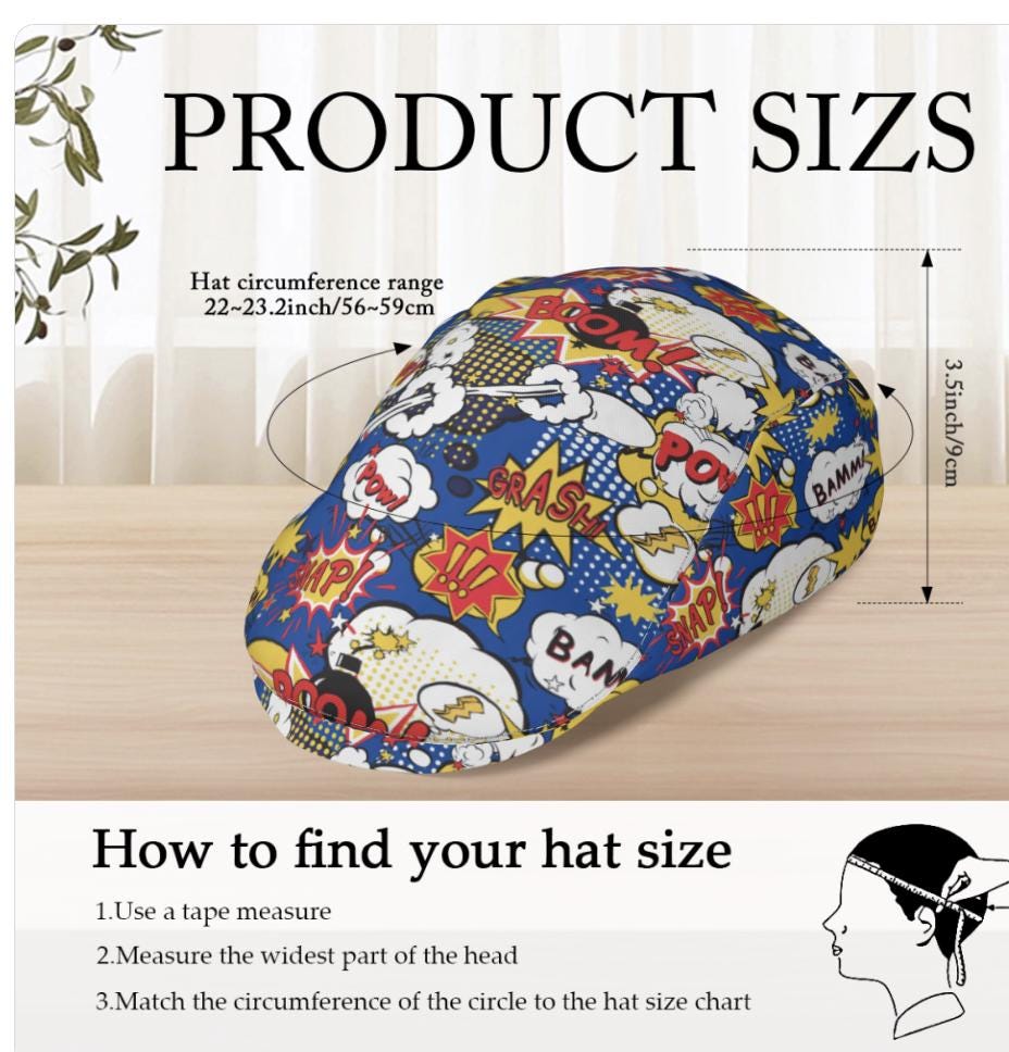 Personalized Flat Cap Vintage Style Custom Newsboy Hat, Gatsby Cap ...