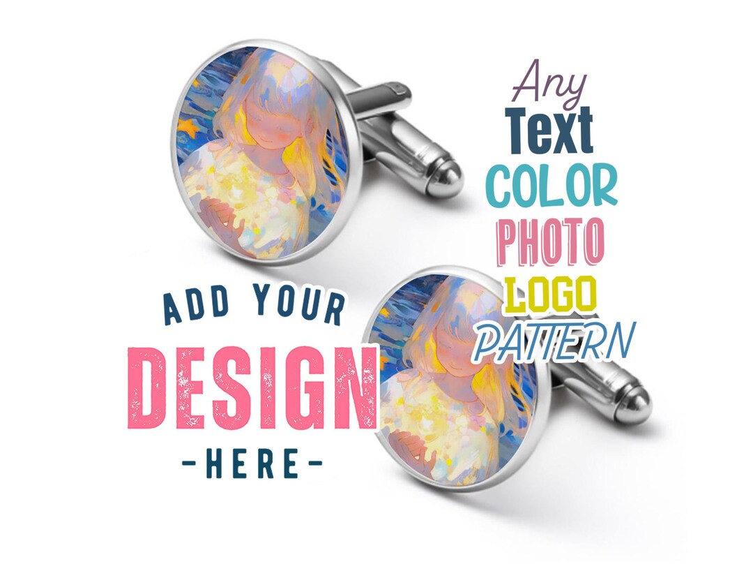 Personalized Cufflinks for Men's Custom Cuff Links for Dad Customizable ...