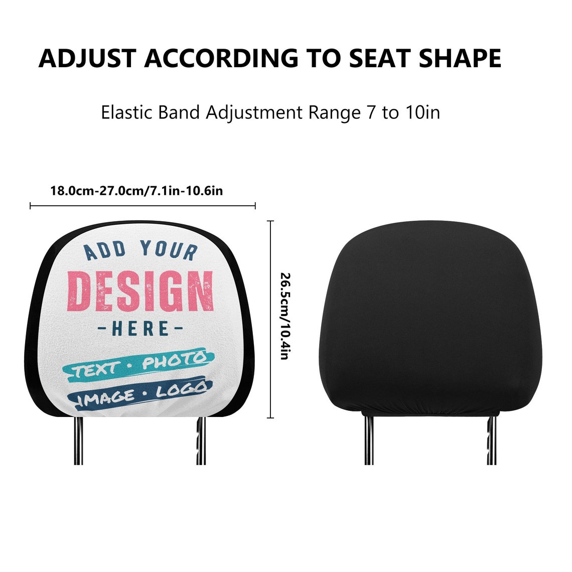 Custom Car Headrest Covers Set Personalized Headrest Covers for ...