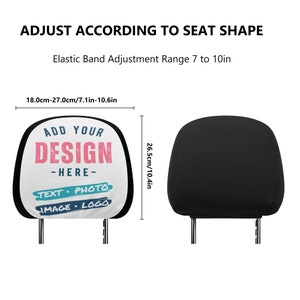 Custom Car Headrest Covers Set Personalized Headrest Covers for ...