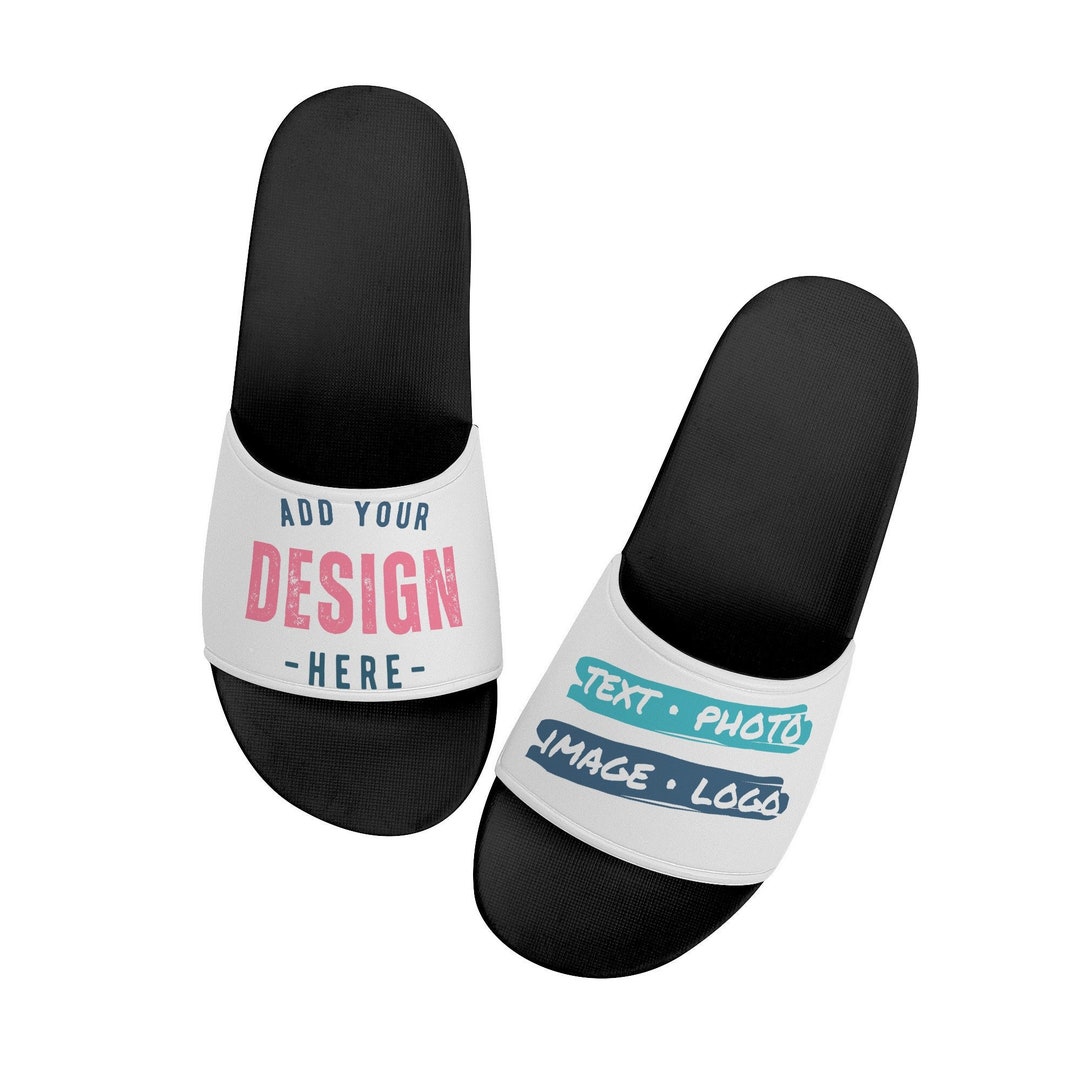 Personalized Slide Sandals Custom Gift Sliders With Monogram Photo ...