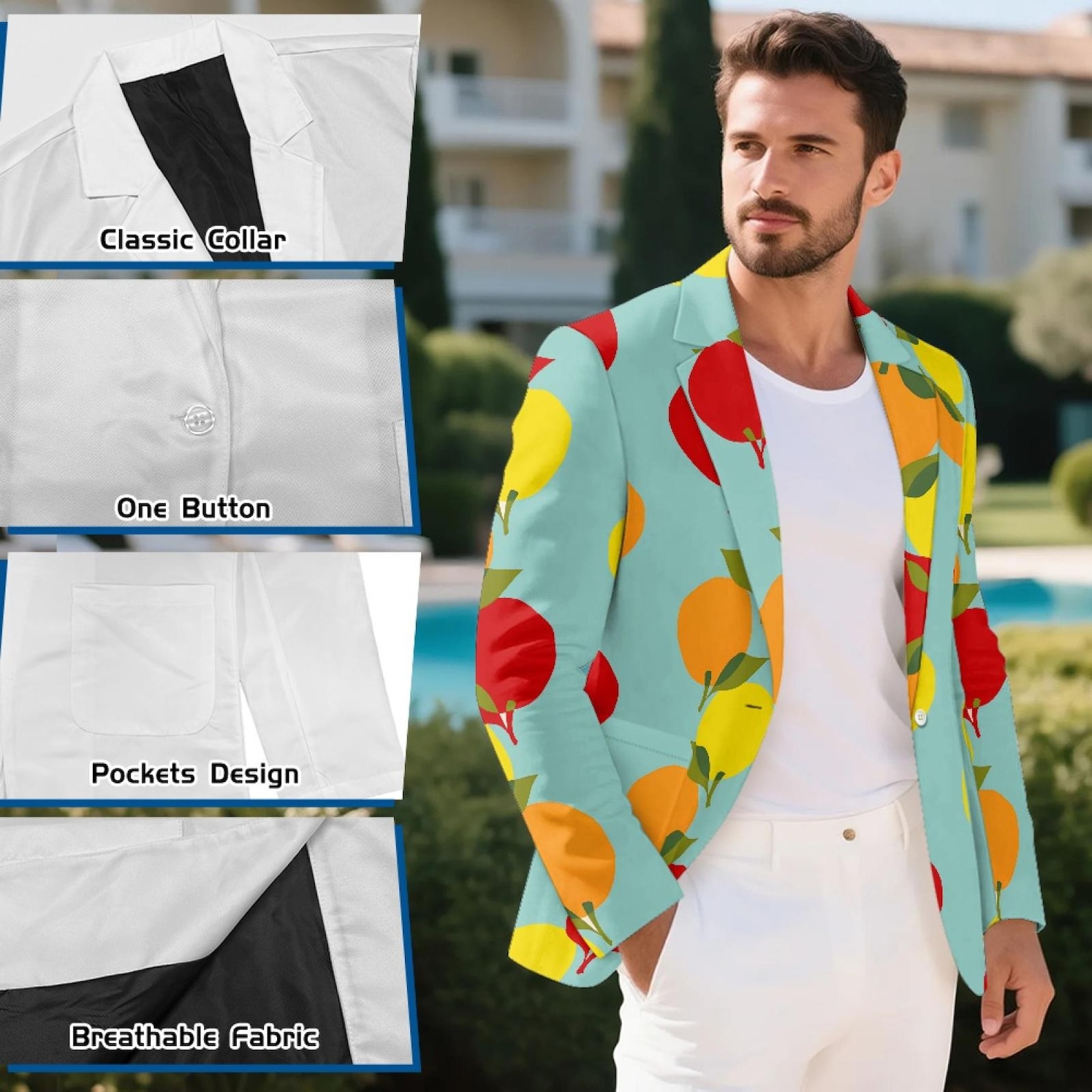Men Custom Suit Blazer Personalized Sports Coat Mens Fashion Light Coat ...