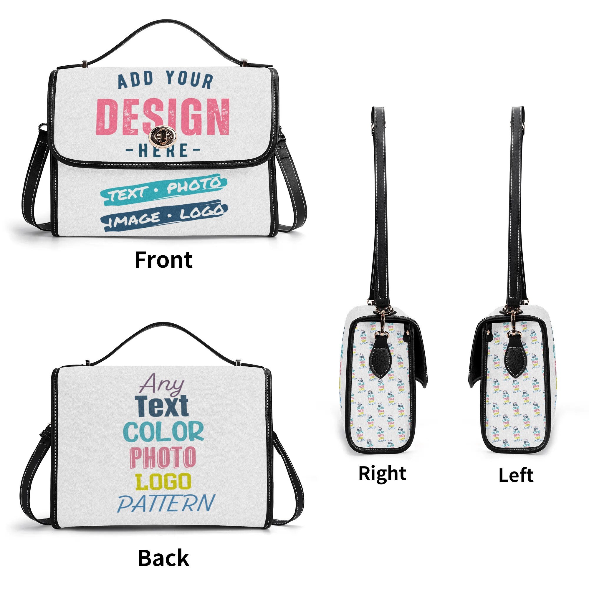 Personalized Satchel Bag Women's PU Leather Crossbody Bags Custom ...