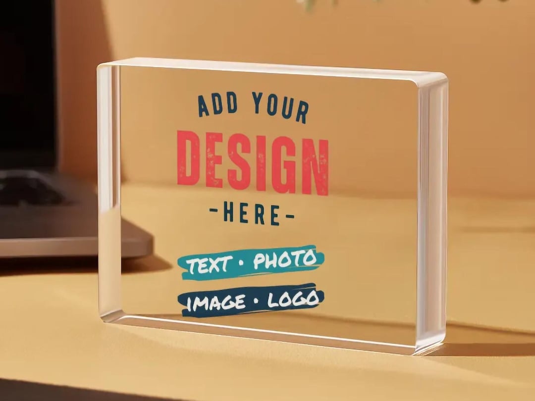 Personalized Acrylic Plaque Thick Customizable Memento Design Your Own ...