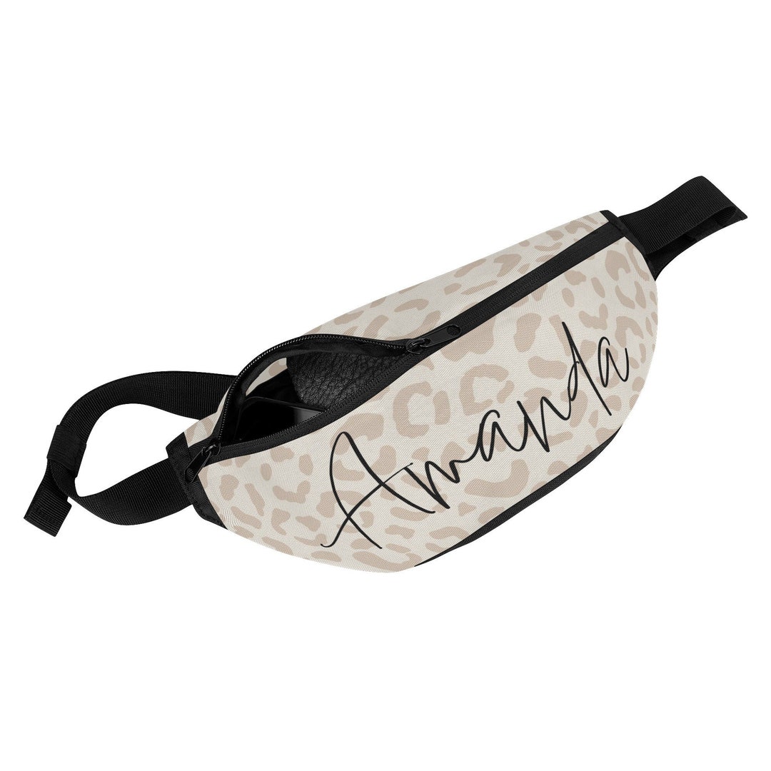 Custom Fanny Pack Leopard Print Fanny Pack Personalized Name Gift Cute ...