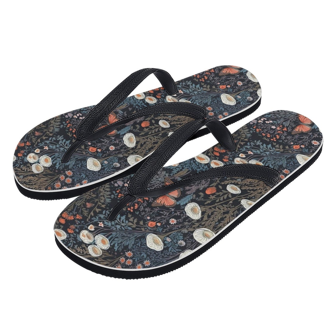 Womens Cottage Core Sandals Cute Whimsical Flip Flops Cottagecore ...