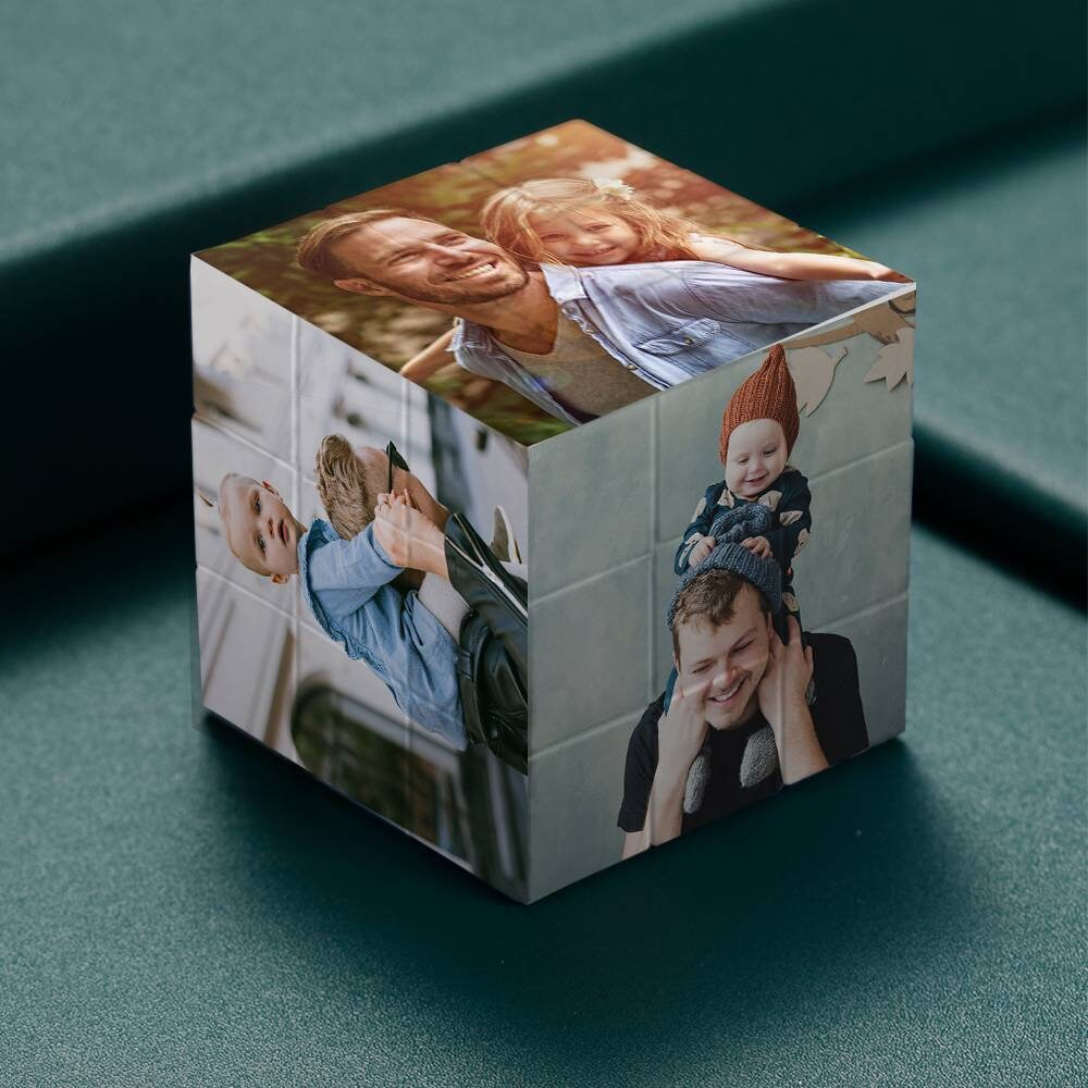 Personalized Photo Rubik's Cube With Matching Gift Box Custom Puzzle ...