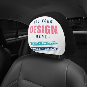 Custom Car Headrest Covers Set Personalized Headrest Covers for ...