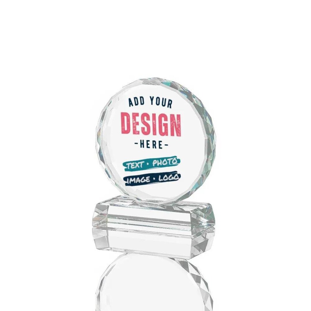 Custom Round Crystal Plaque Memorial Acrylic Trophy Octagon Award ...