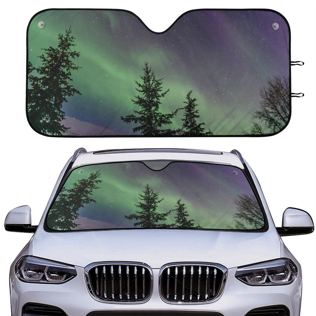 Aurora Borealis Sun Shade for Vehicles Northern Lights Car Sunshade ...