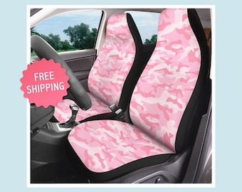 Pink camo car seat covers set store