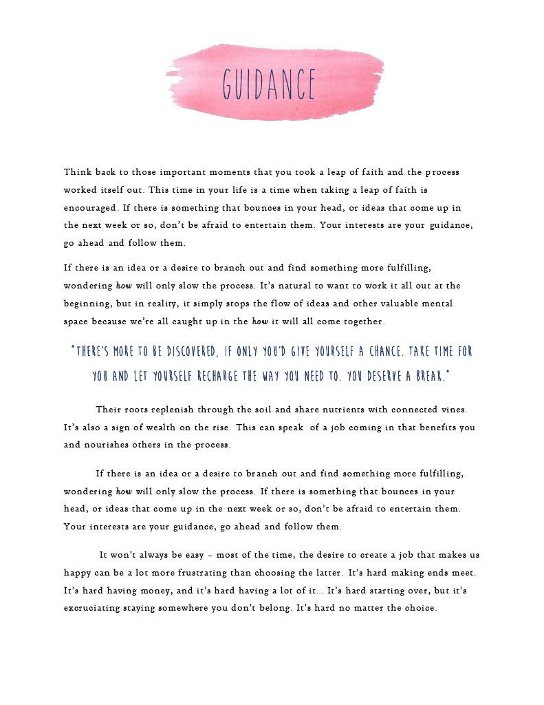 Guidance Reading | General Reading | Signs & Symbols | Advice Reading ...