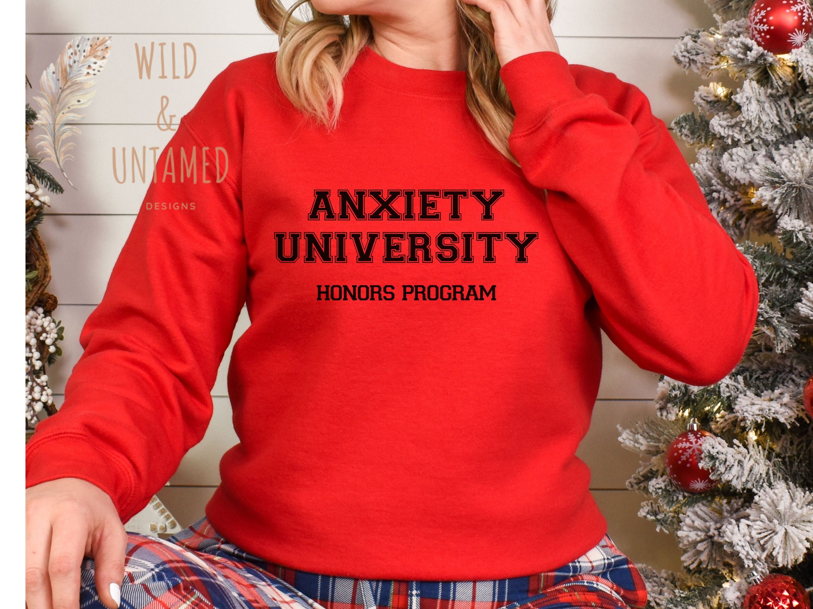 Anxiety University Honors Program Sweatshirt, University Sweatshirt ...
