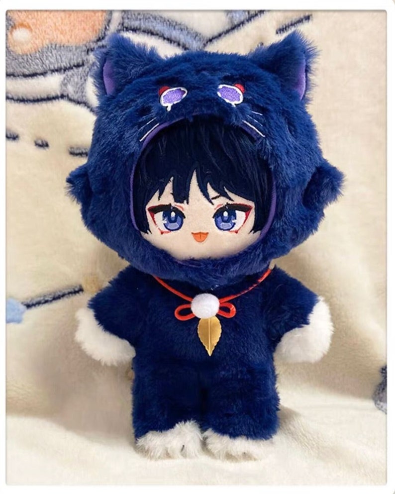 Genshin Impact Scaramouche Plush Doll Genshin Scaramouche Cat Plush Costume Crying Cat Costume