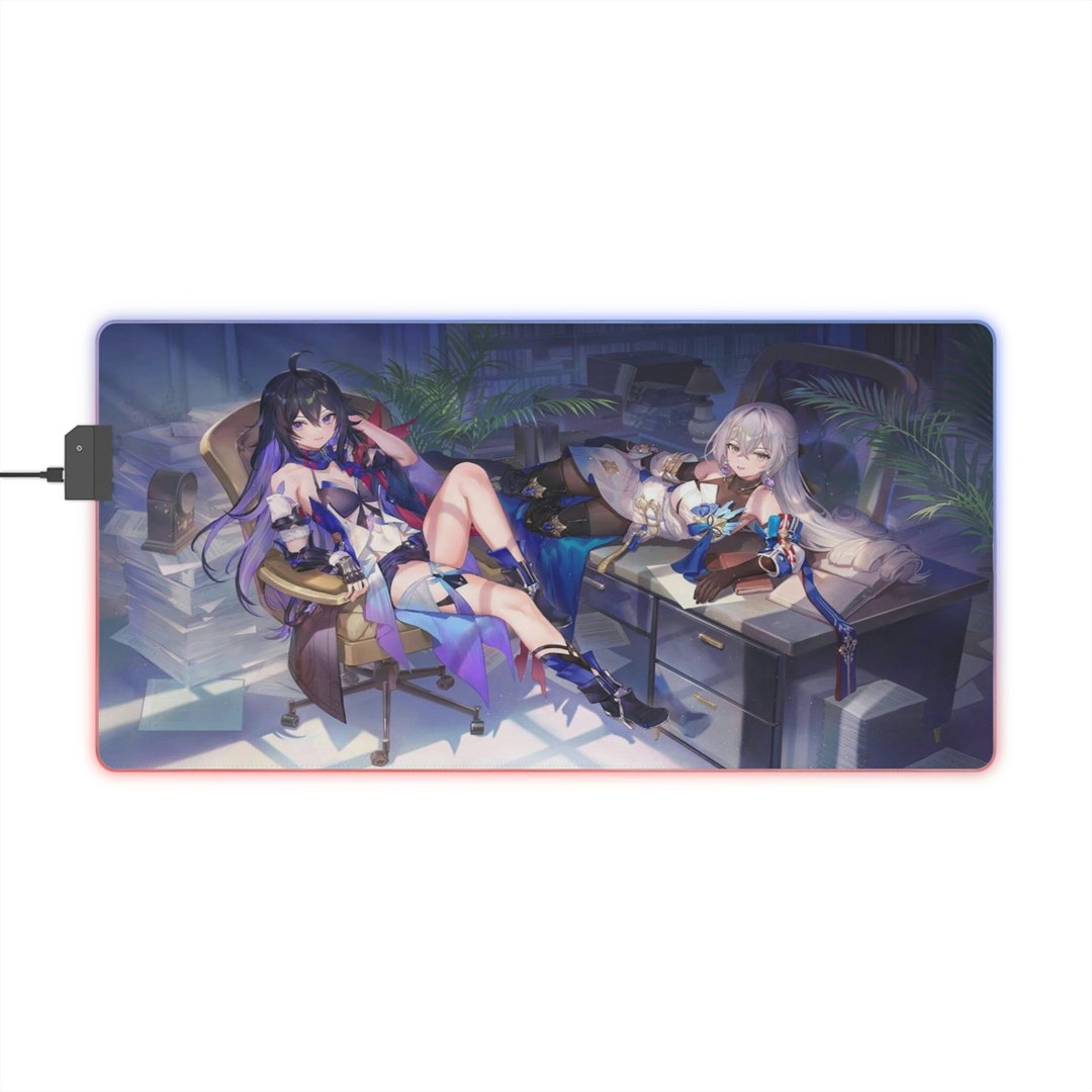 Honkai Star Rail LED Mouse Pad Seele Bronya Honkai Star Rail Desk ...
