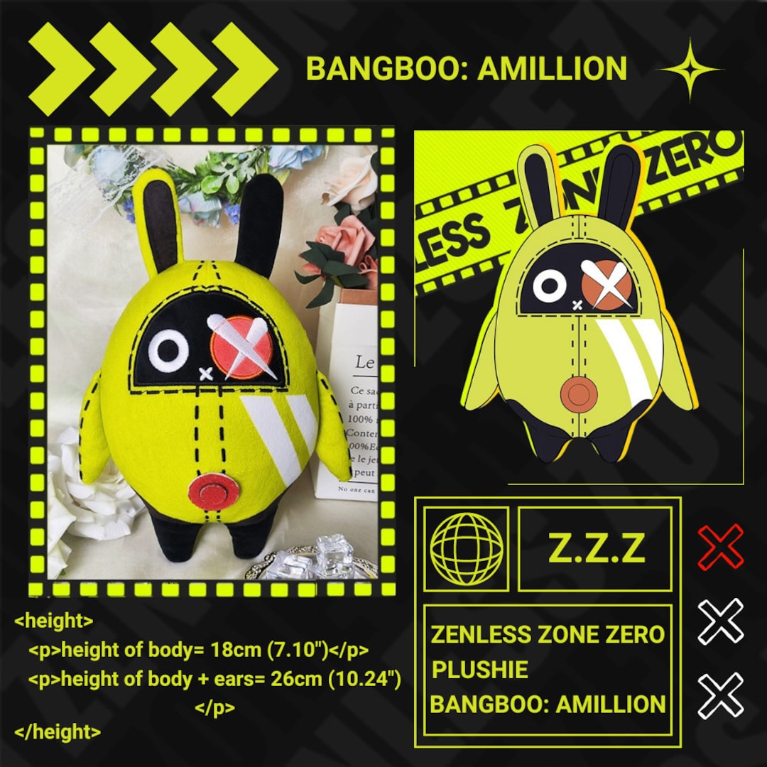 Zenless Zone Zero Plushie ZZZ Bangboo Plushie Bangboo ZZZ Amillion ...