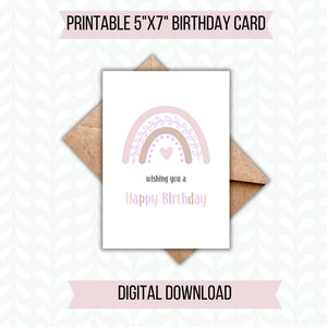 Printable Happy Birthday Card Cut and Fold Template - Etsy