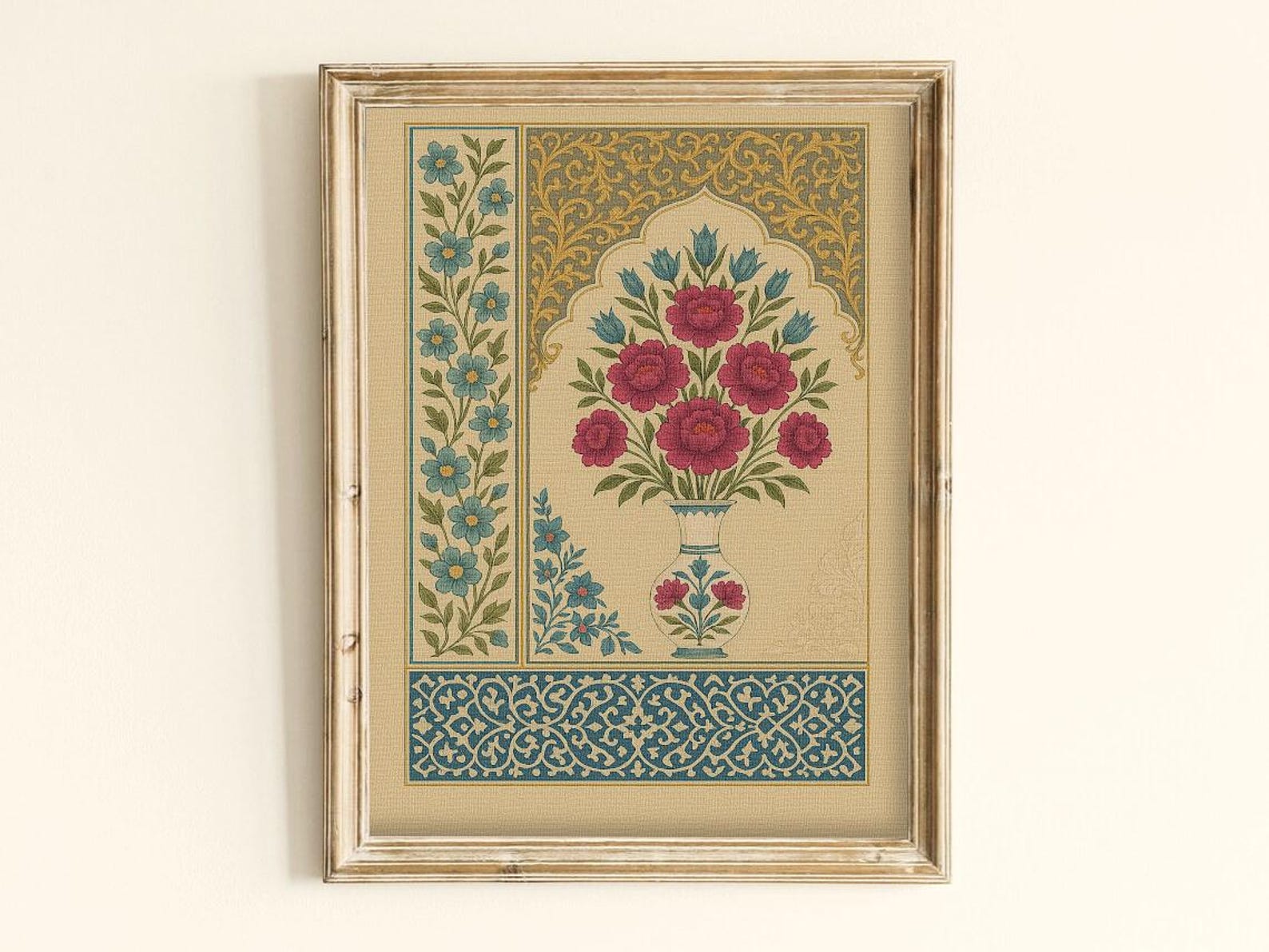 Indian Block Print Wall Art Set of 6 – Boho Printable Gallery Wall ...