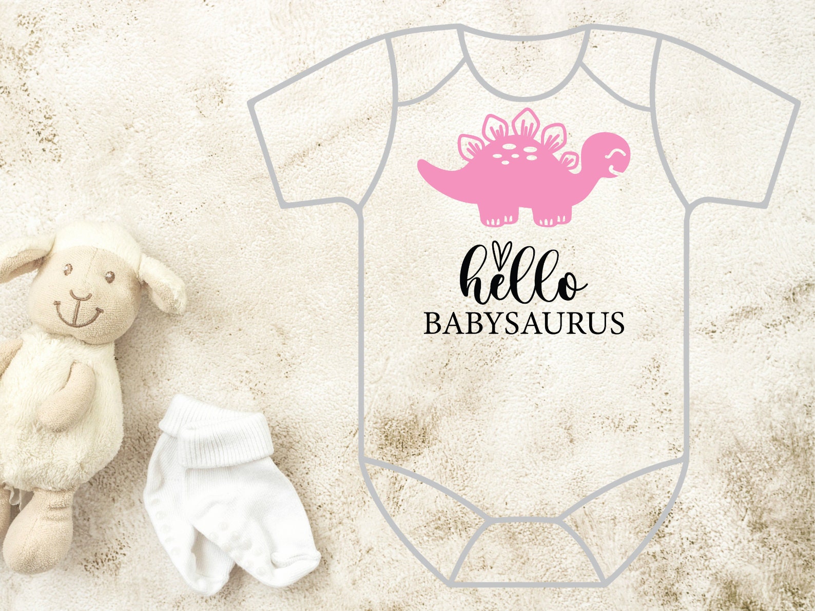 Hello Baby, Hello World, Baby Dinosaur, Gender Reveal Digital Design ...