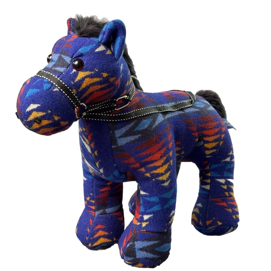 Rare Gund and Pendleton Horse Plush Aztec Print SAPPHIRE BLUE 14” Tall Collectible - Etsy