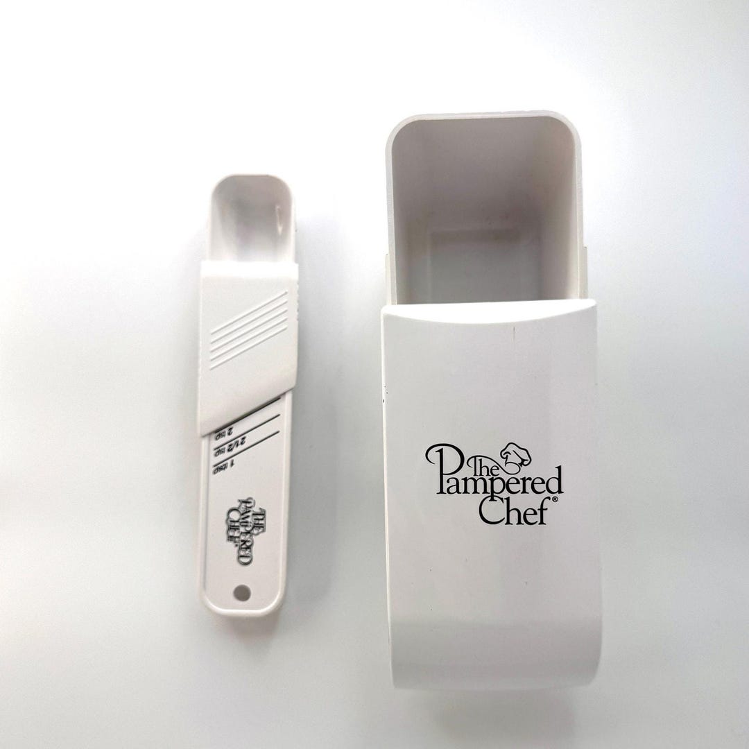 Pampered Chef Adjustable Measuring Spoon and Measuring Cup Set Vintage ...