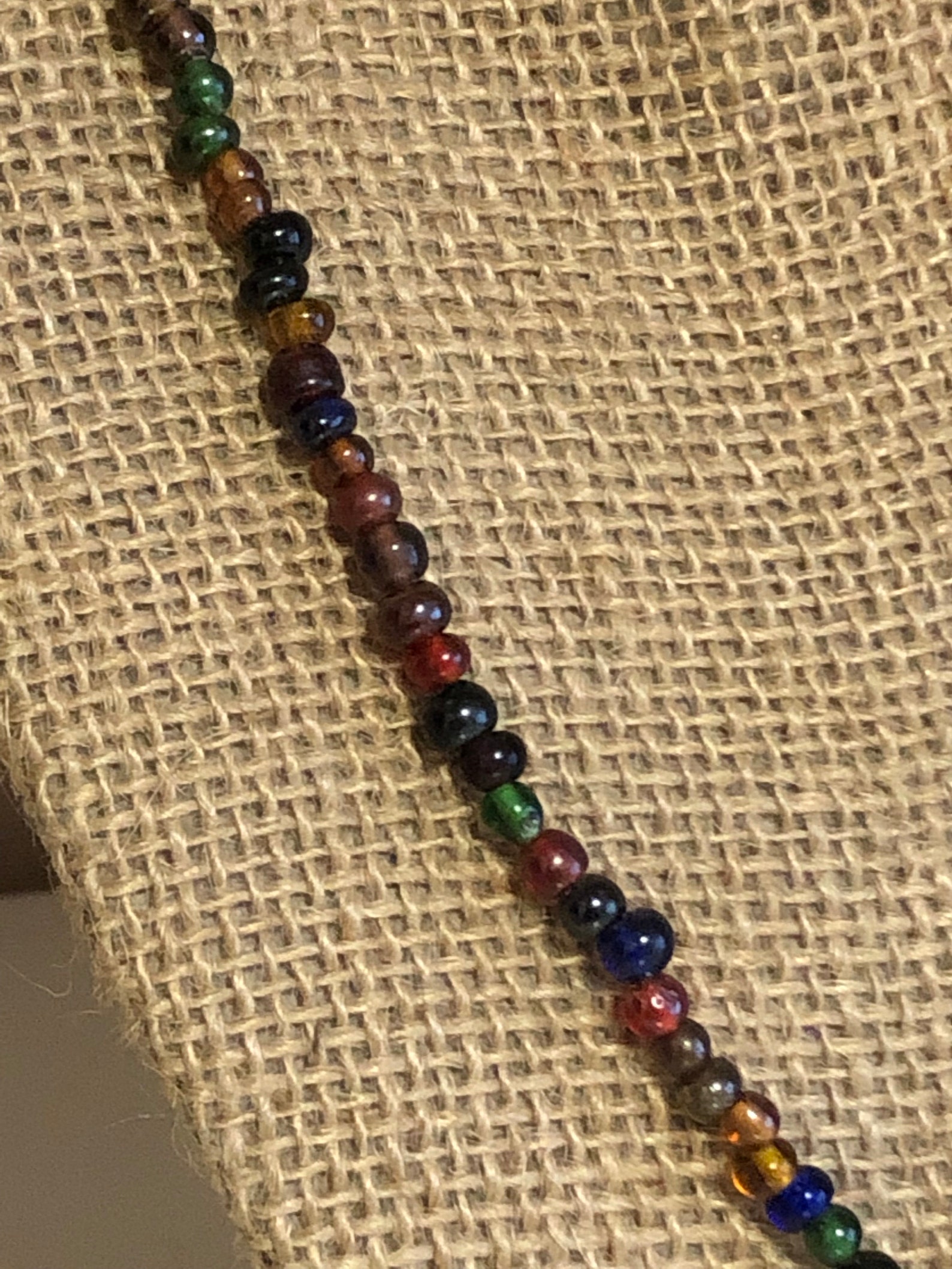 19in Frosted Earth Toned Seed Bead Bat Charm Necklace - Etsy