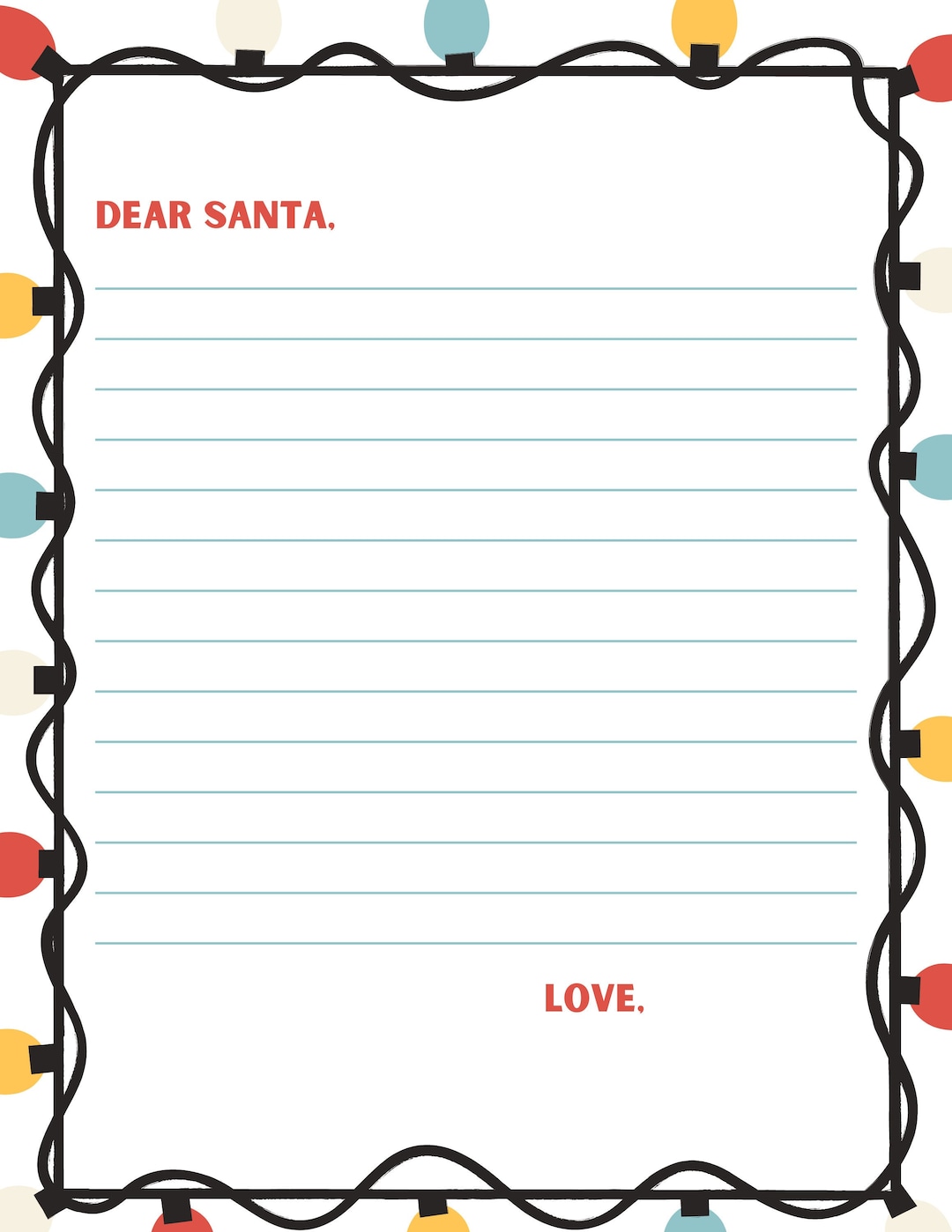 Letter to Santa Pdf Download - Etsy