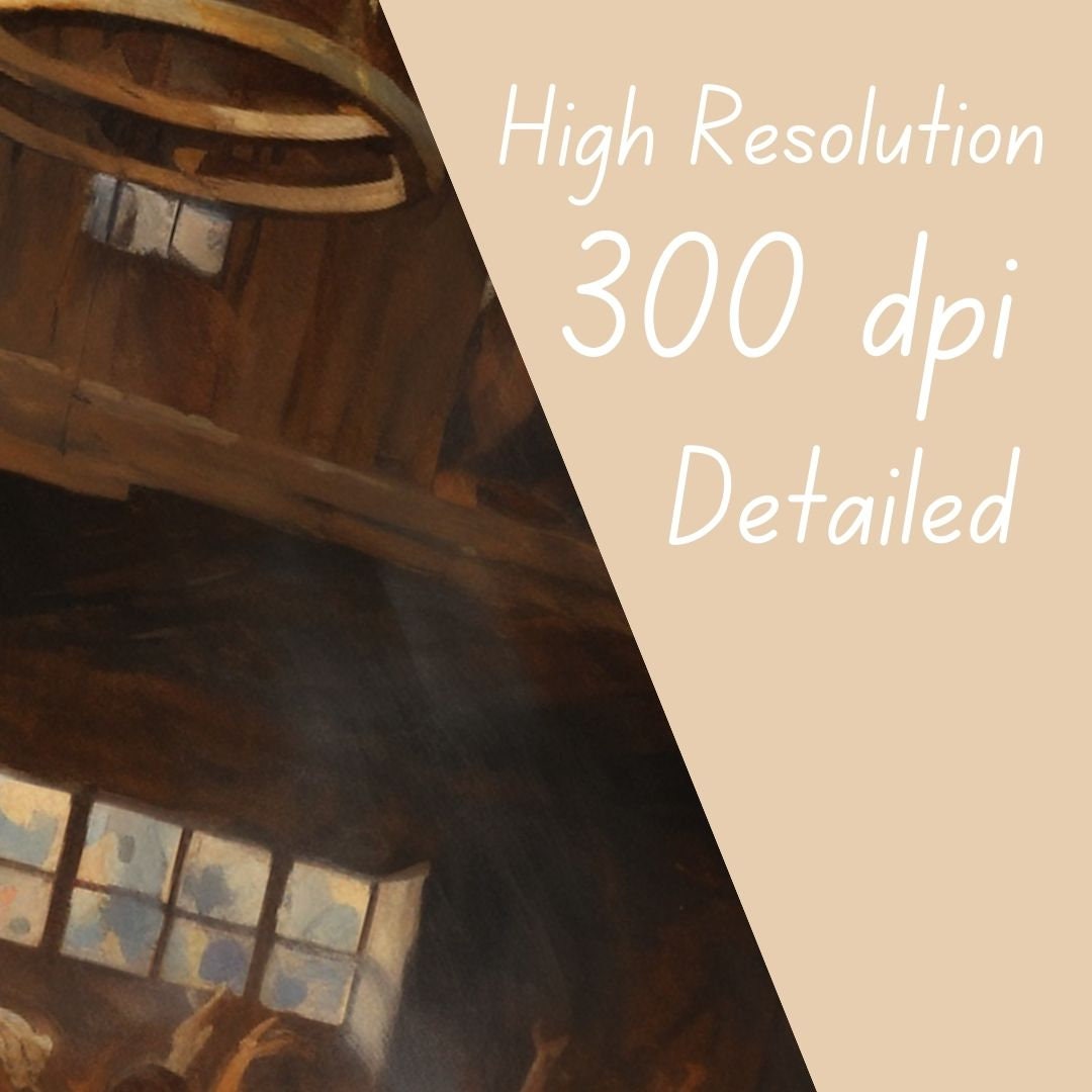 Vintage Wall Art Print, Elegant Dance at the Barn in Antique Dress ...