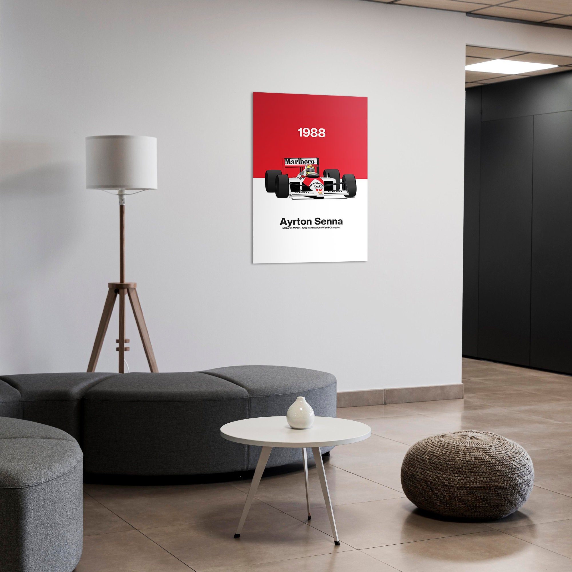 Ayrton Senna Poster, Mclaren MP4/4, Senna Formula 1, Senna 88 Monaco ...