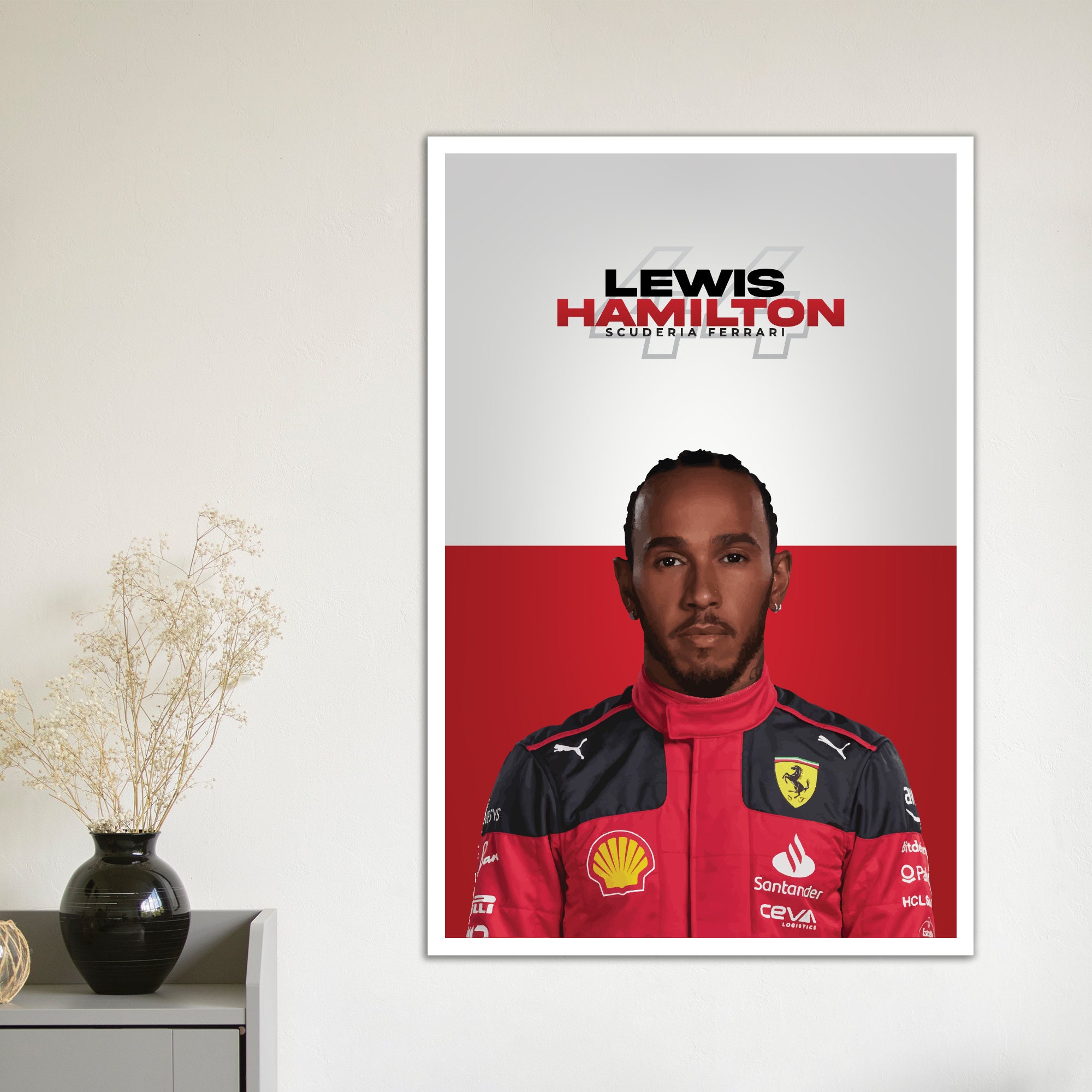 Lewis Hamilton Poster, Formula 1 Poster, Lewis Hamilton Print, Hamilton ...