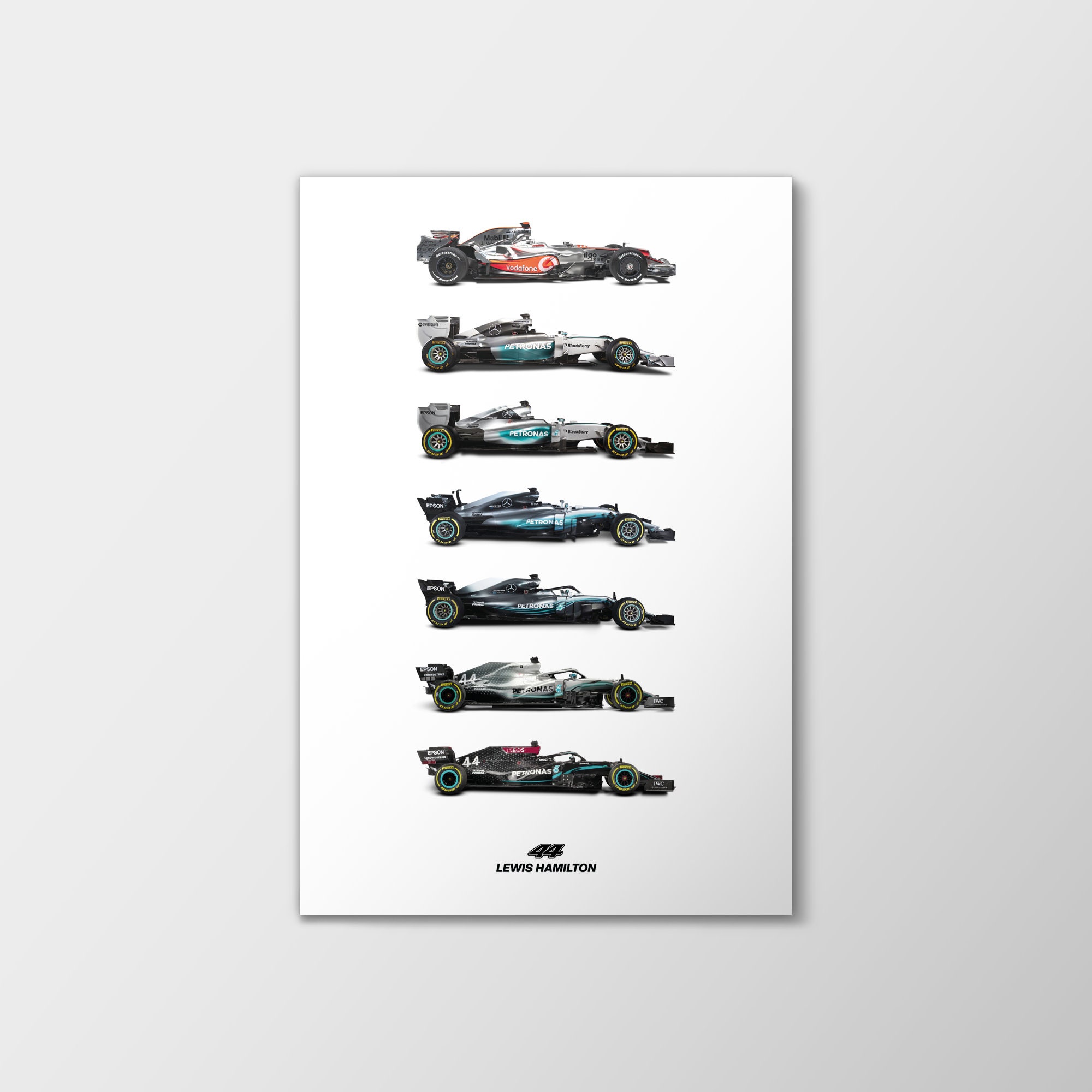 Formula 1 Poster Lewis Hamilton Championship Winner Cars - Etsy