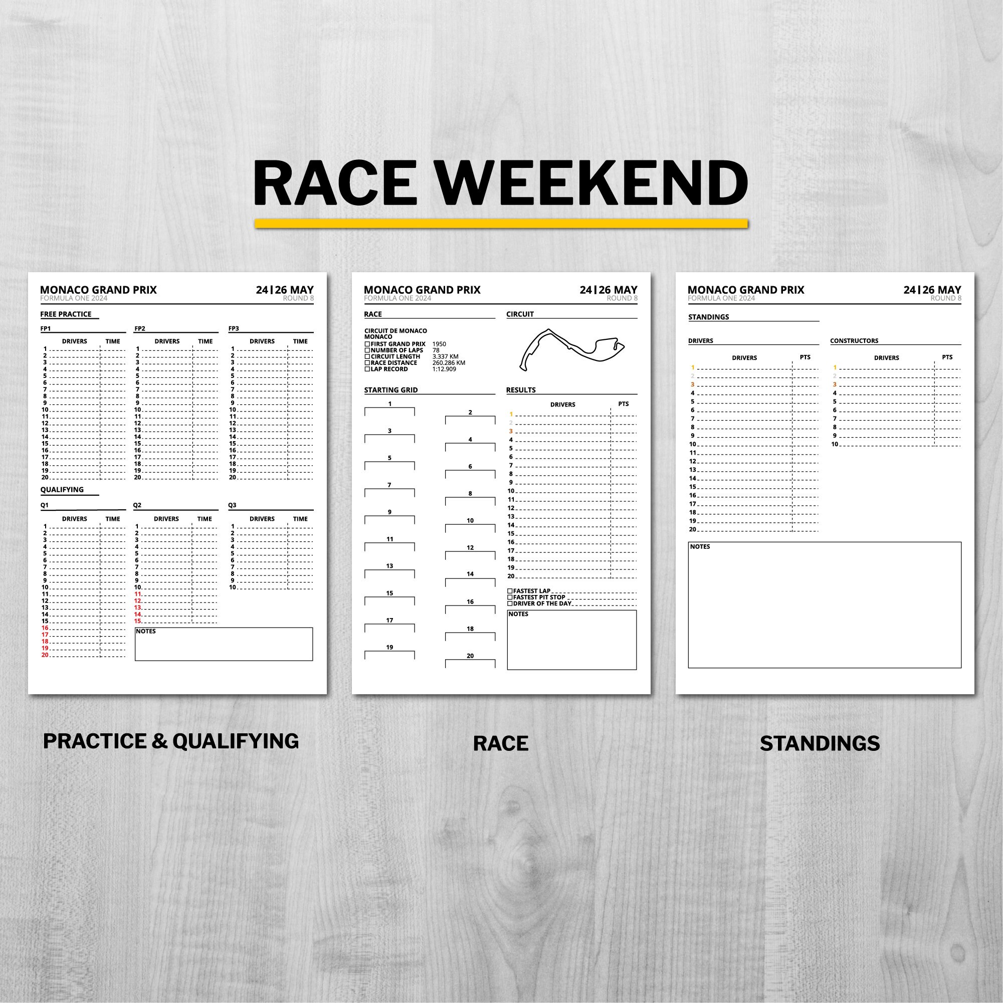 F1 Journal 2024, F1 2024 Planner, Formula 1 2024, Monza, Monaco, Spa ...