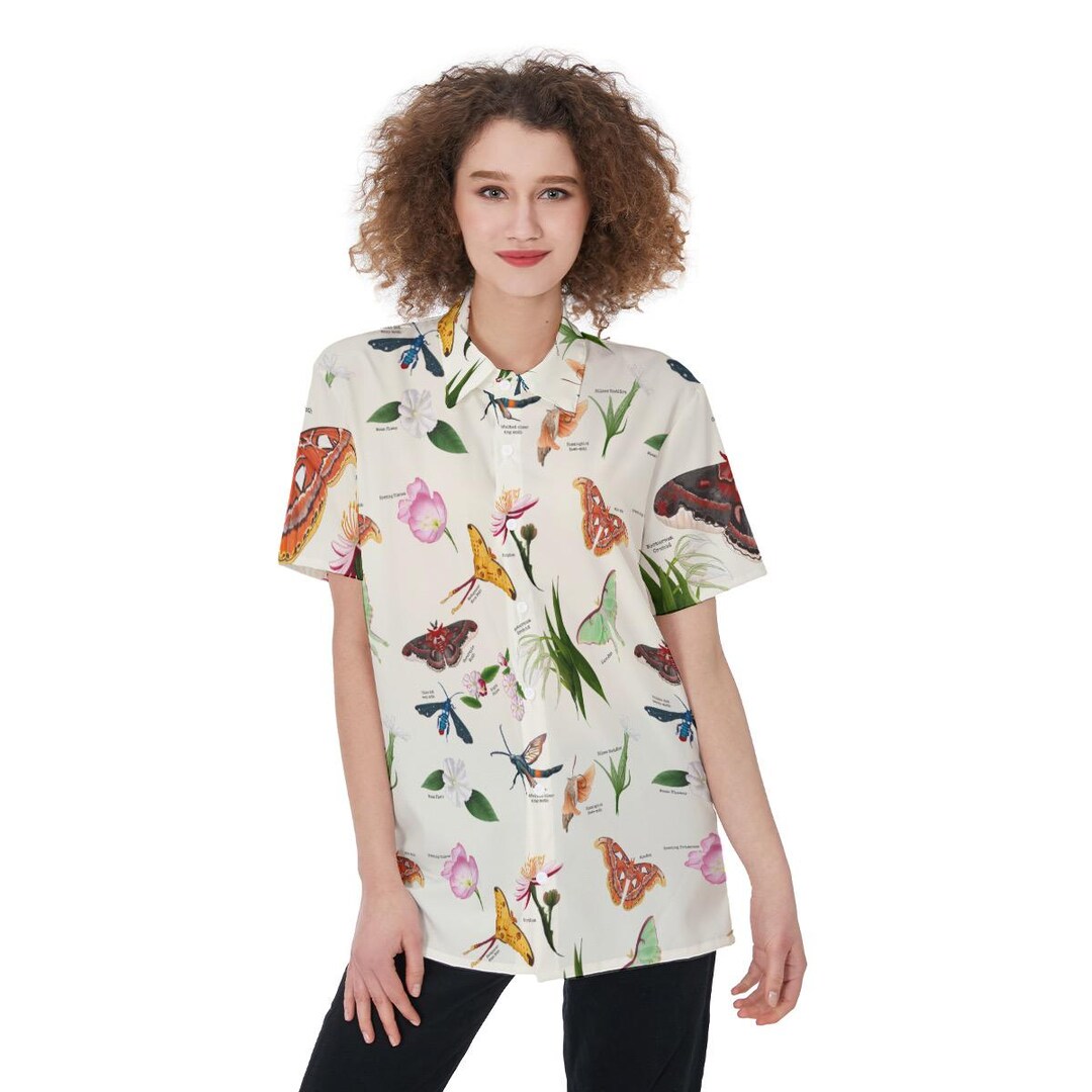 Moths of the World Button Up - Etsy