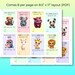 Cute Animal Valentine's Day Cards - Printable Download, Instant ...