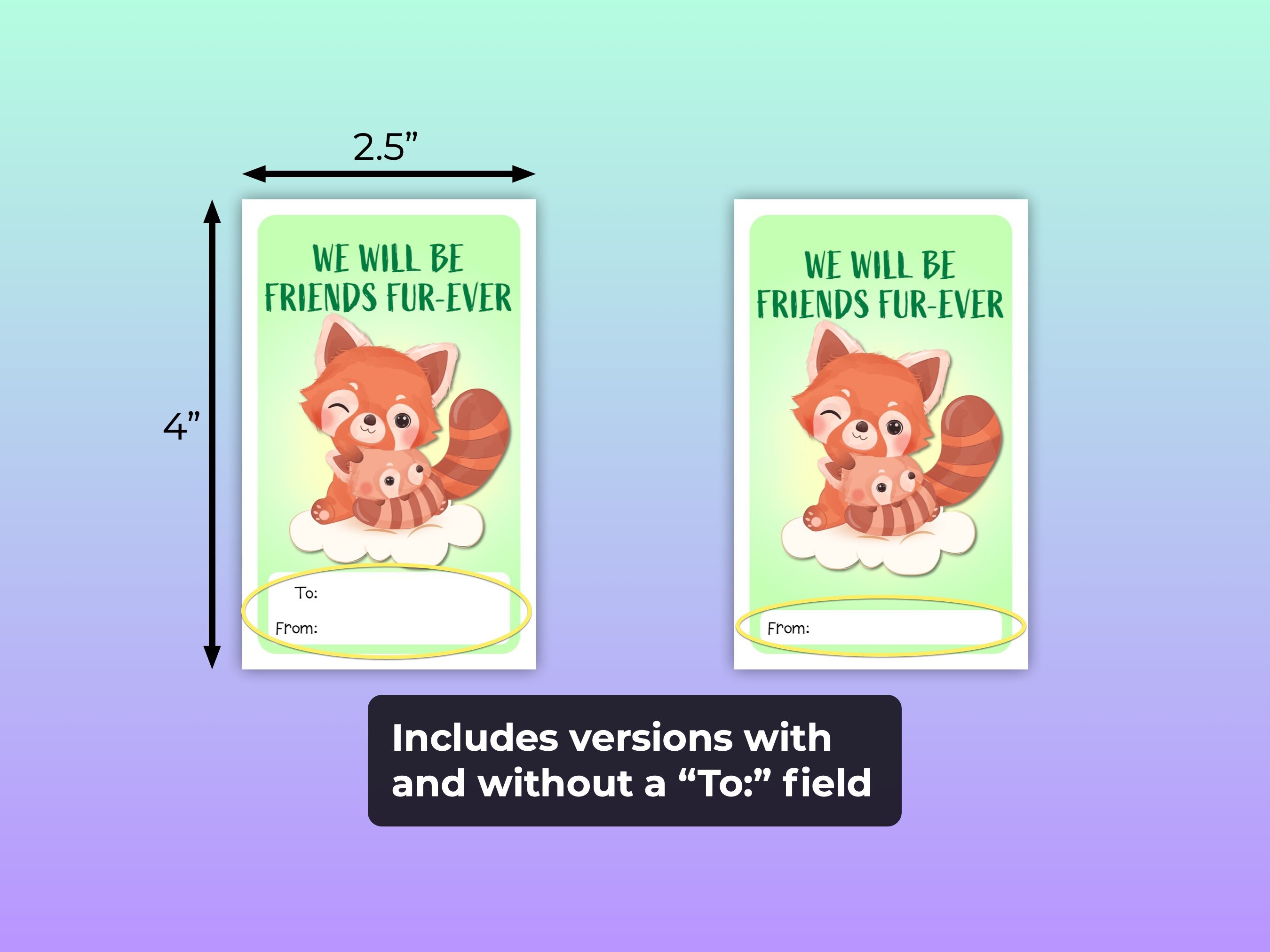 Red Panda Valentine's Day Cards - Printable Download, Instant Download ...