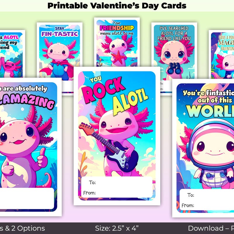 Axolotl Valentine - Etsy