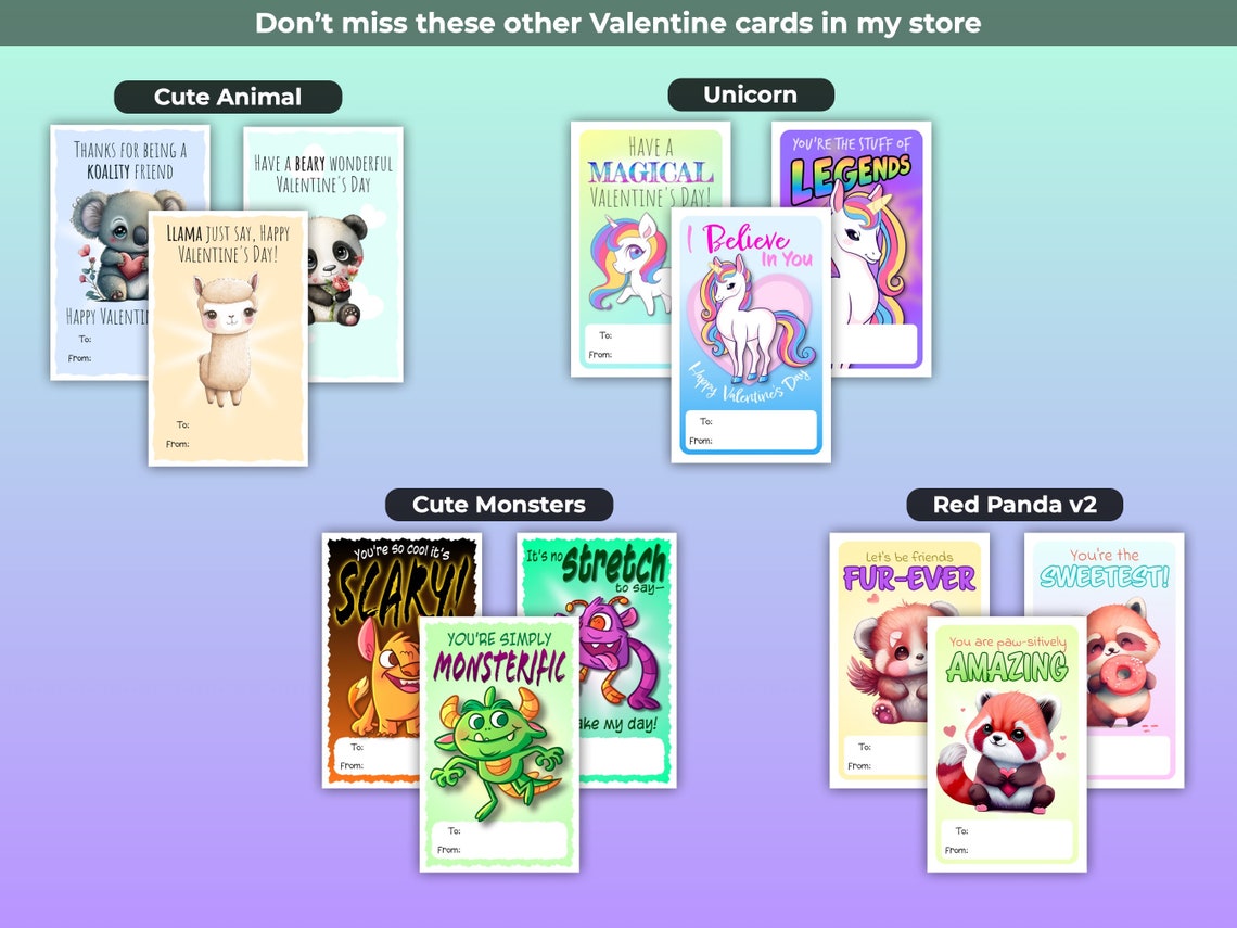 Red Panda Valentine's Day Cards - Printable Download, Instant Download ...