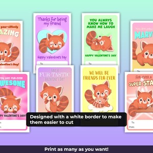 Red Panda Valentine's Day Cards - Printable Download, Instant Download ...
