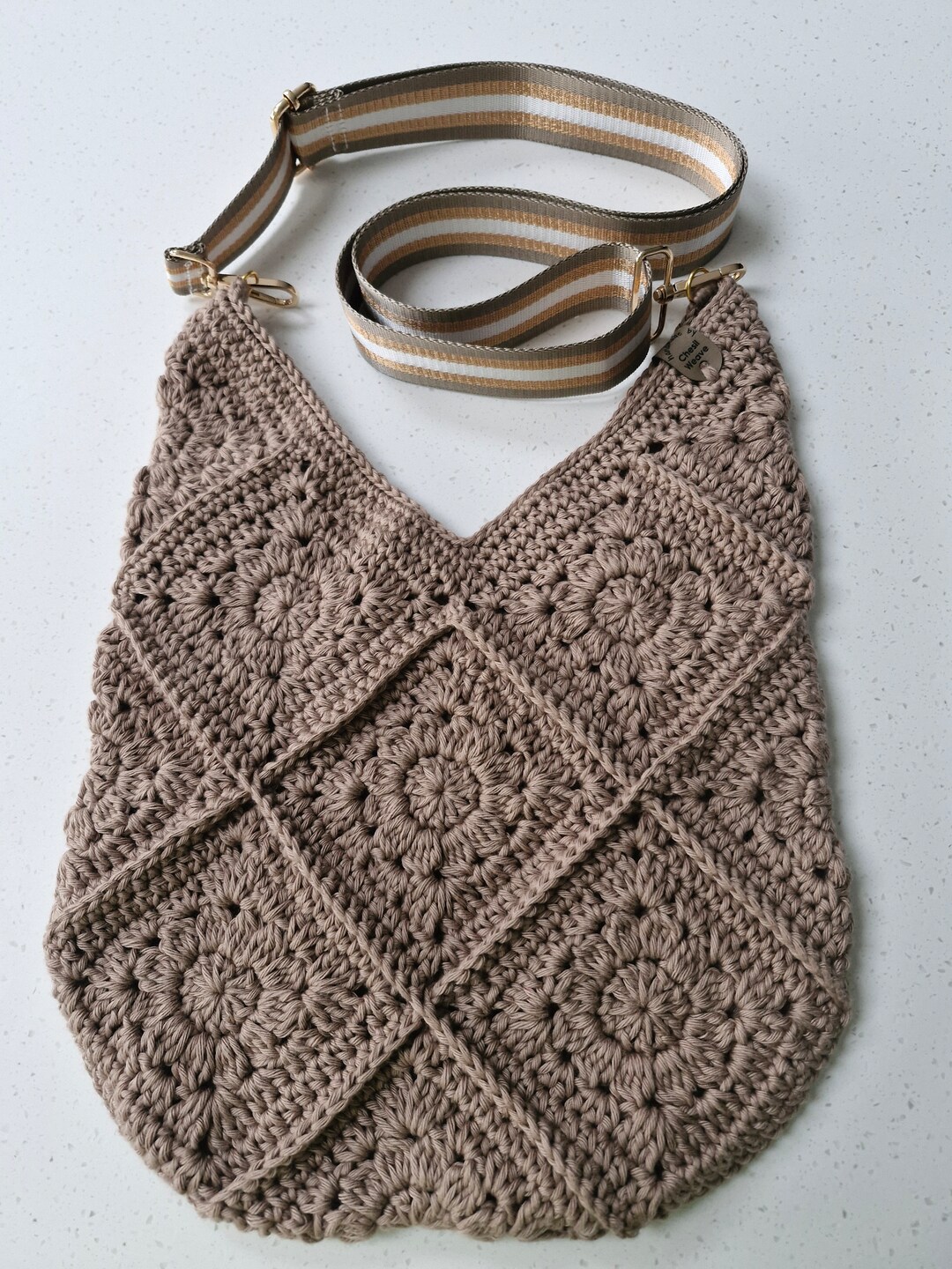 Crocheted Bag, Across the Body Bag, Handmade Bag, Granny Square Bag ...