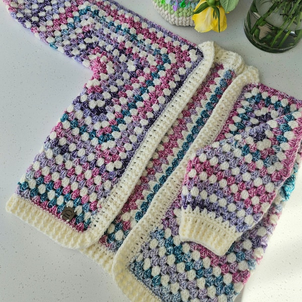 Granny Square Hexi Cardigan - Etsy UK