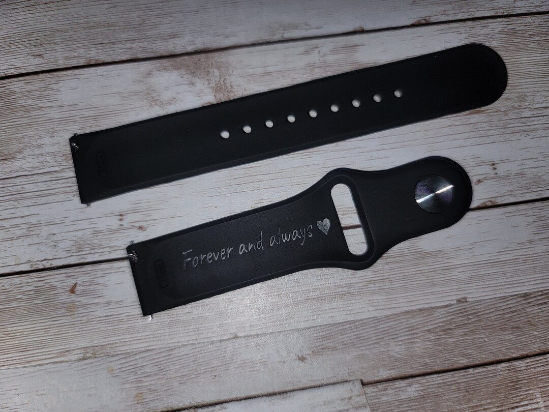 Personalized Text Engraving Samsung Garmin Fitbit Watch Band Soft ...