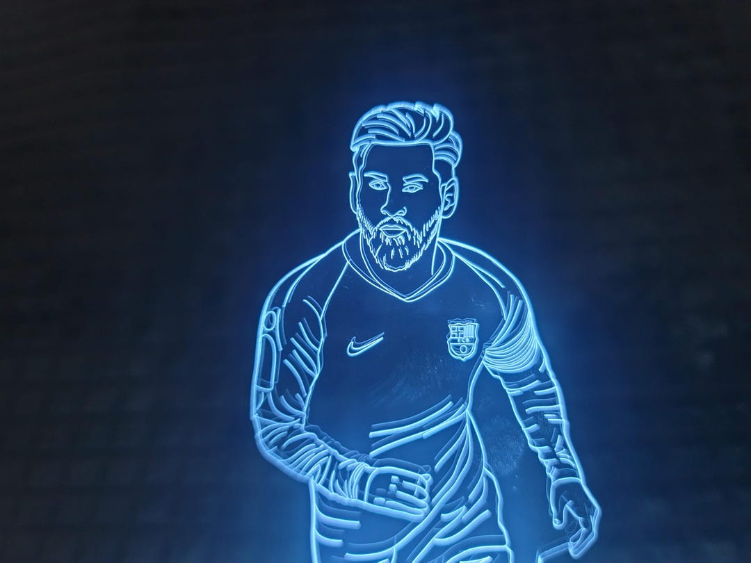 Lionel Messi FOOTBALL SOCCER Star Lamp 3D Night Lamp With Name Gift for ...