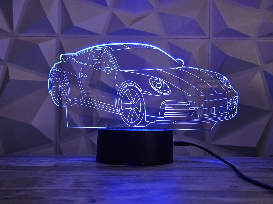 Car Enthusiast Modern Show Car Lamp , Multicolor 3d Illusion, Unique ...