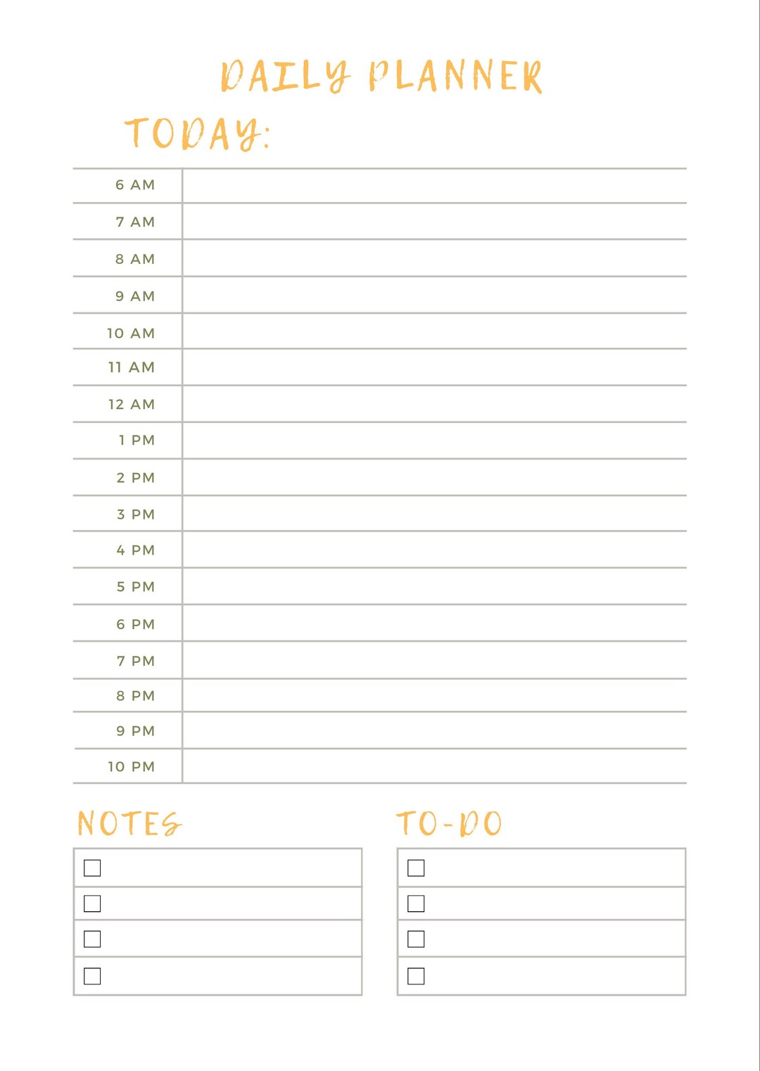 Daily Planner Editable Canva Template Digital & Printable - Etsy