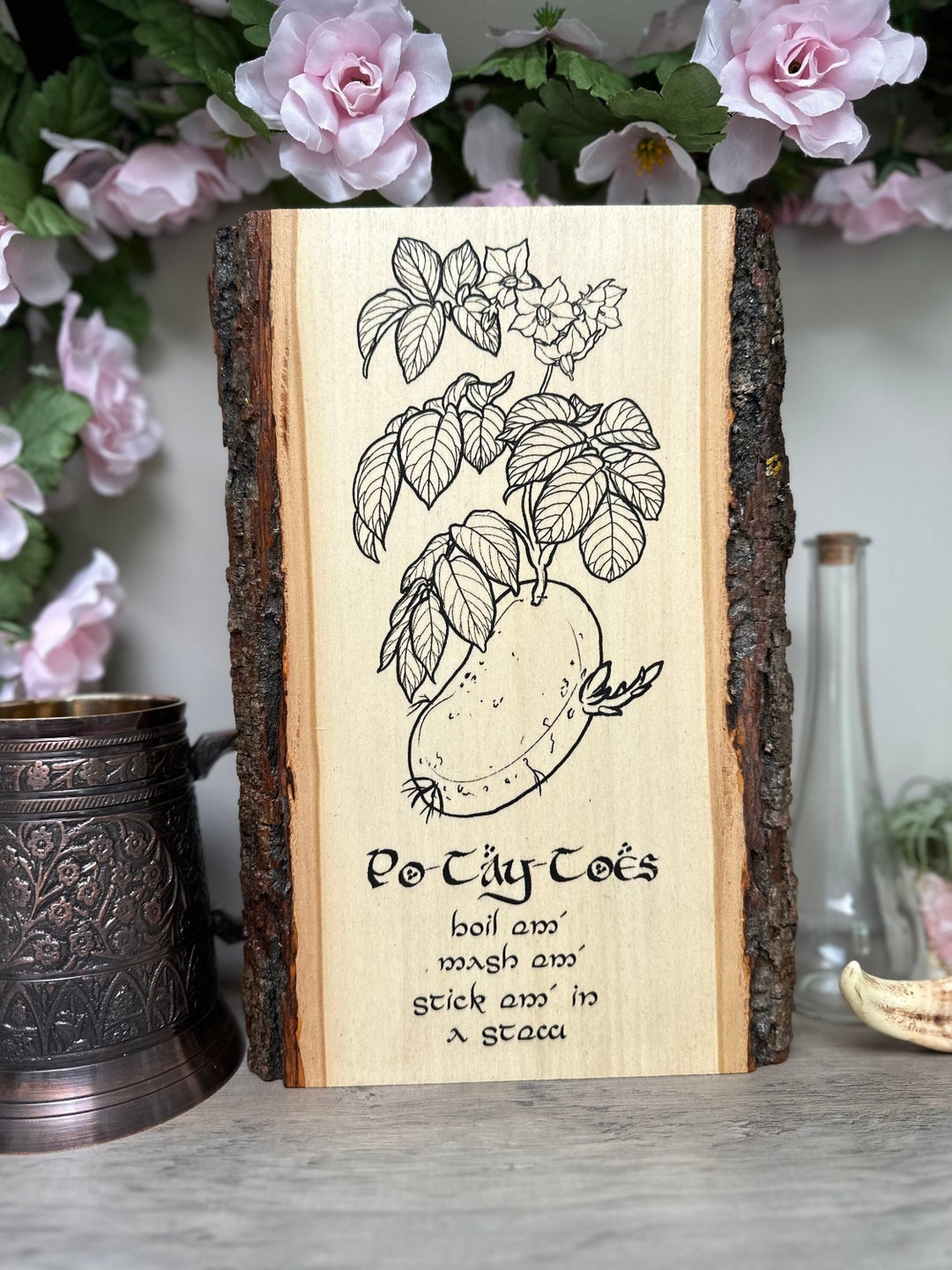 Pot-tay-toes Wood Burn, Hobbits, Cozy, Cottage, Cottagecore, Book ...