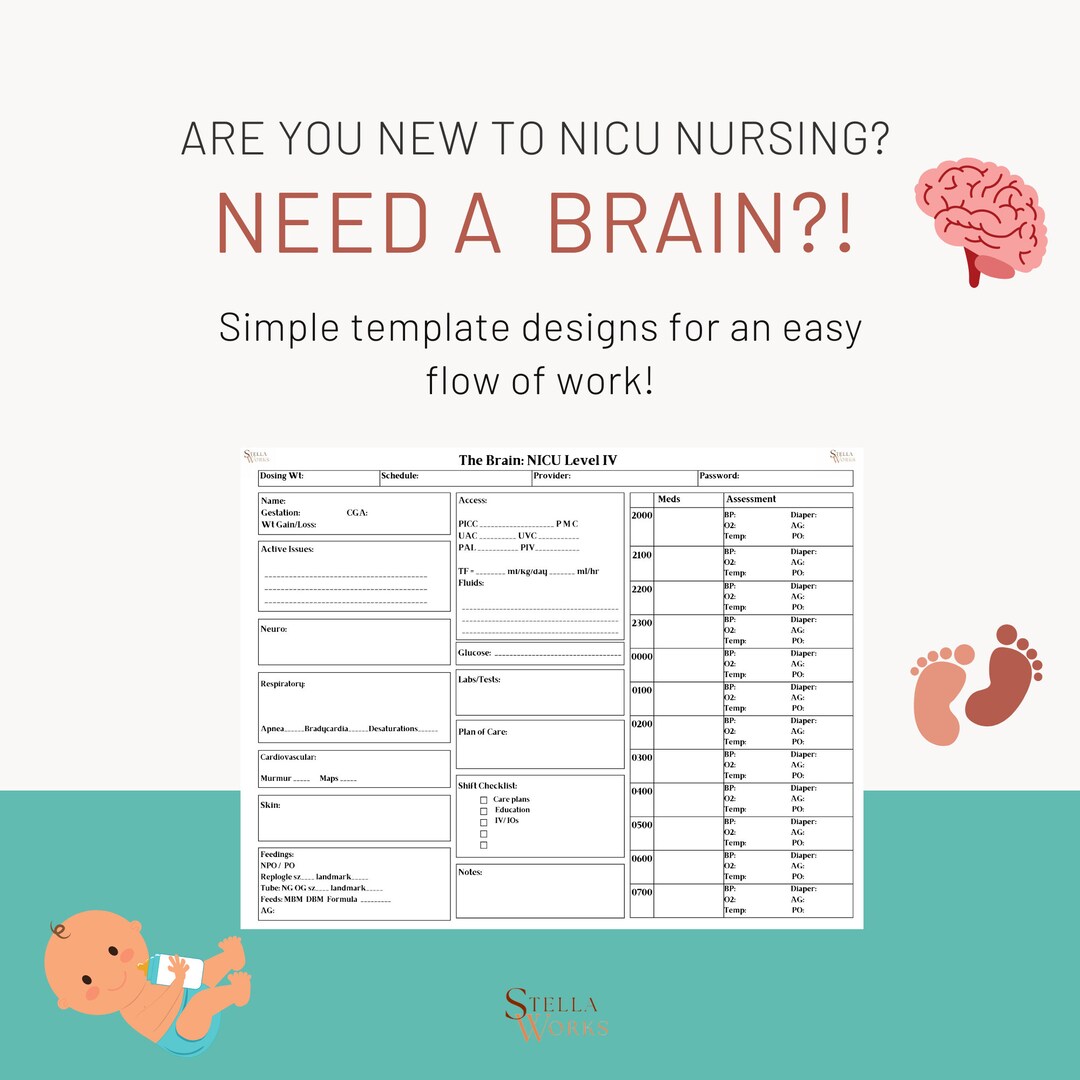 Level IV NICU Brain/report Sheet - Etsy