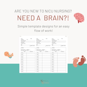 NICU Nurse Brain/report Sheet- Level III and Below - Etsy